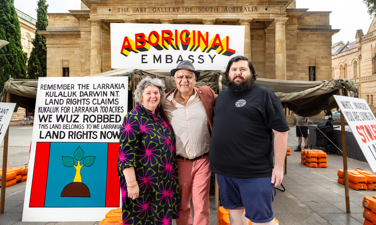 Richard Bell Embassy Art Gallery of South Australia AGSA credit Saul ...